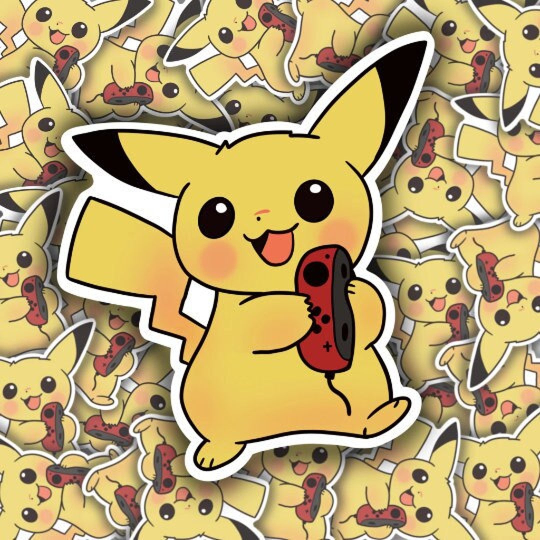 Pika Switch Controller Sticker Laptop Sticker Notebook Sticker Vinyl ...