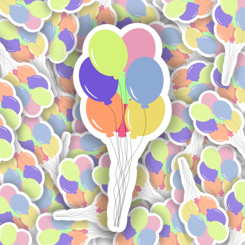 Balloon Bouquet Sticker Laptop Sticker Notebook Sticker - Etsy