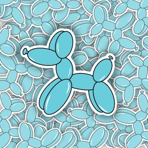 Blue Balloon Dog Sticker Laptop Sticker Notebook Sticker Vinyl Sticker ...
