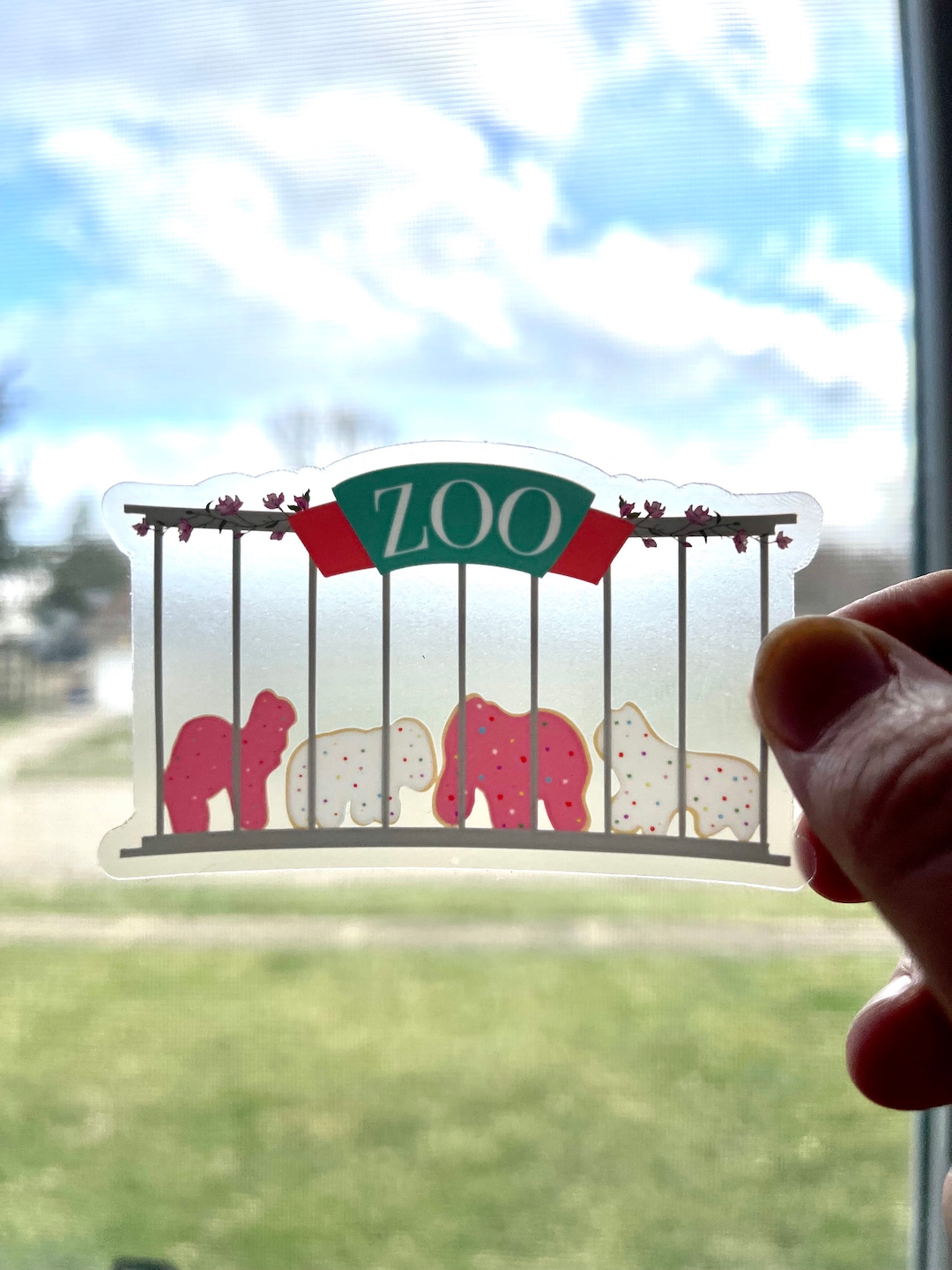 Animal Cookie Zoo Transparent Sticker | Laptop Sticker | Notebook ...