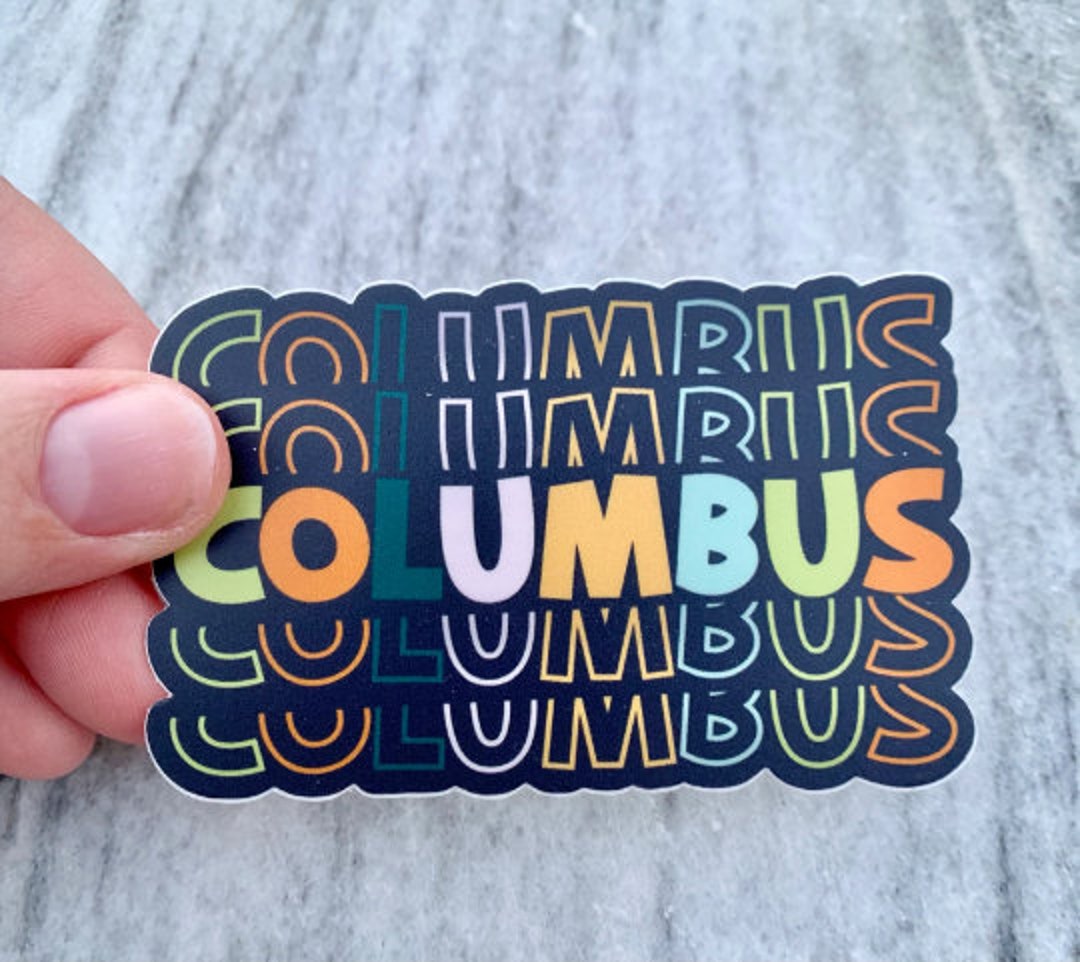 Columbus Ohio Text Sticker | Laptop Sticker | Notebook Sticker | Vinyl ...