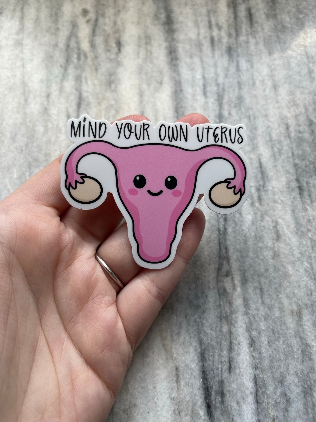 Mind Your Own Uterus Sticker | Laptop Sticker | Notebook Sticker ...
