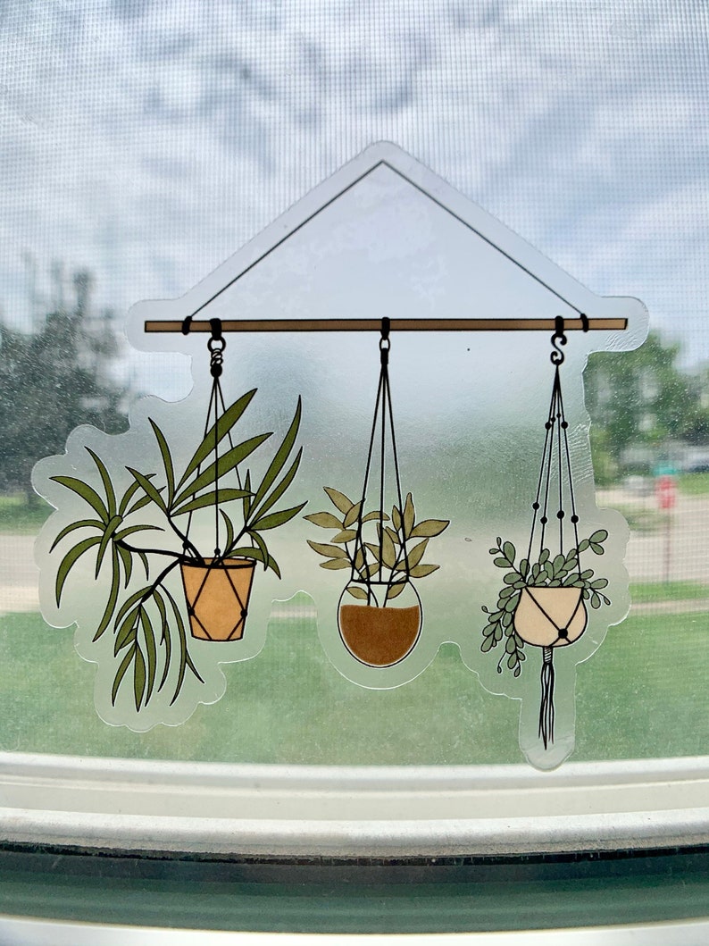 Hanging Plants Clear Sticker Laptop Sticker Notebook - Etsy