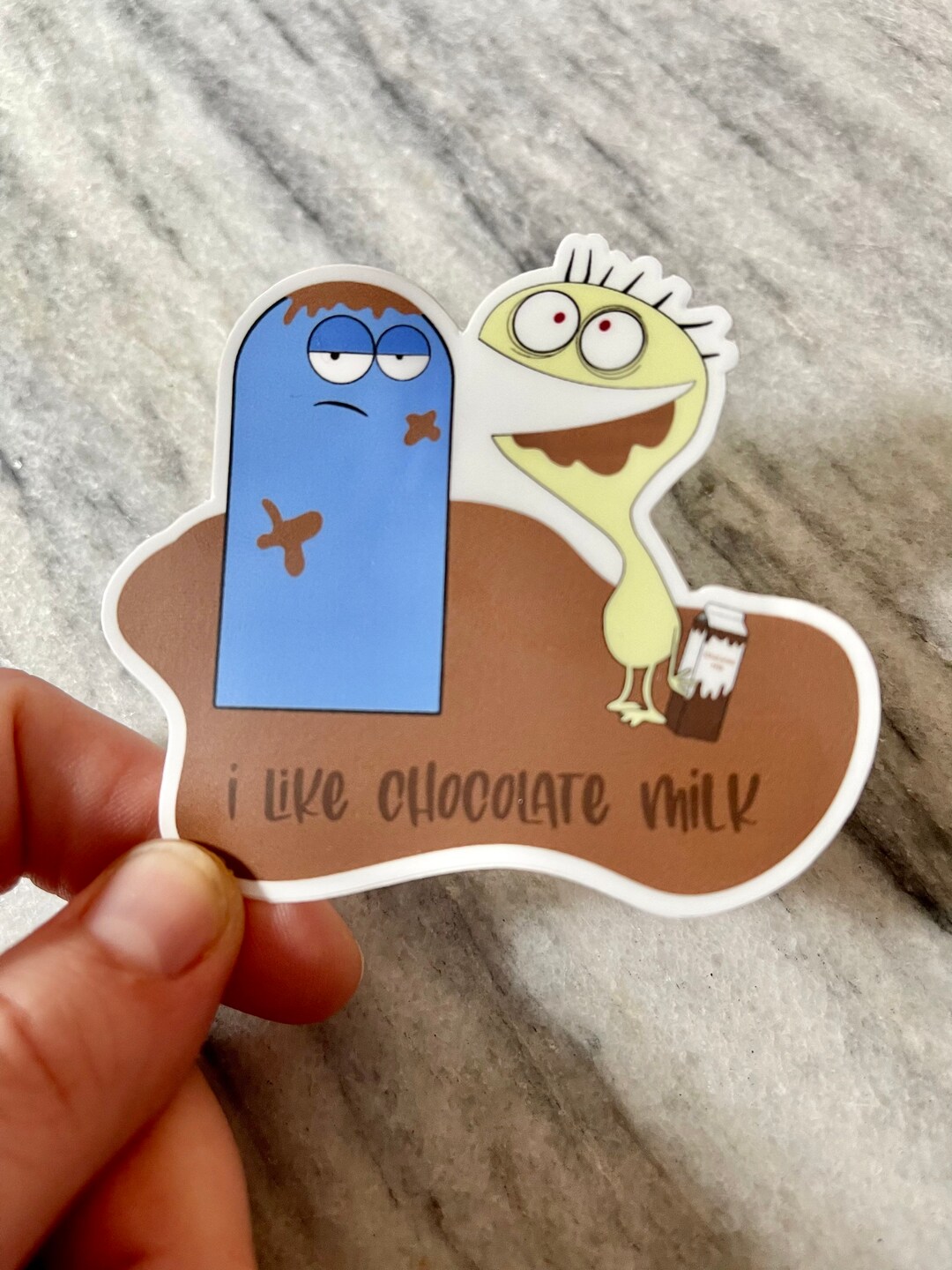 Blue & Cheese Chocolate Milk Sticker | Laptop Sticker | Vinyl Sticker ...