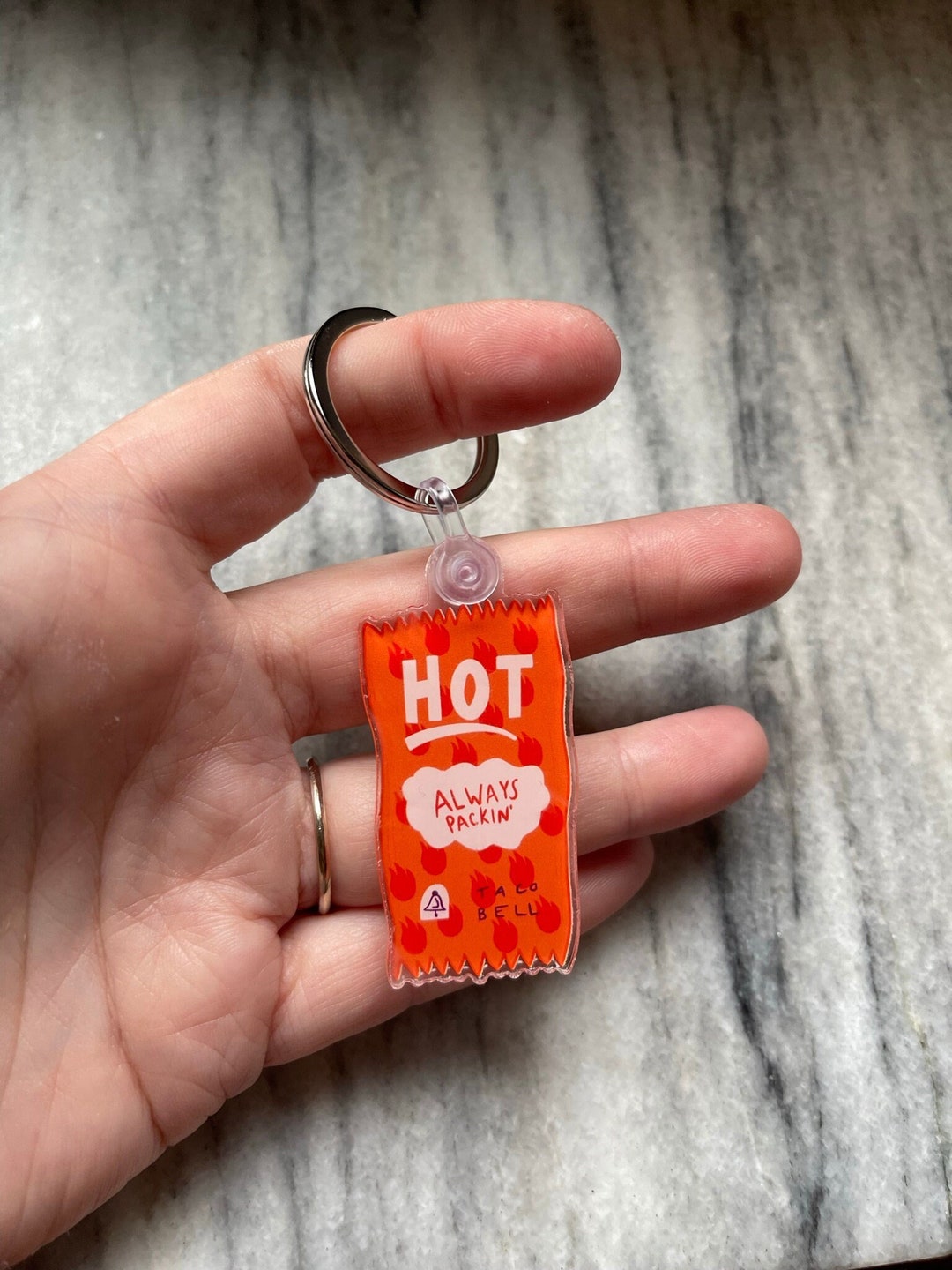 Taco Bell Hot Sauce Packet Keychain - Etsy