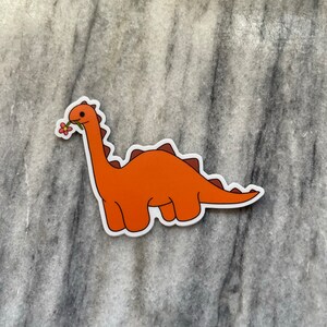 Orange Dino Sticker | Laptop Sticker | Notebook Sticker | Vinyl Sticker ...
