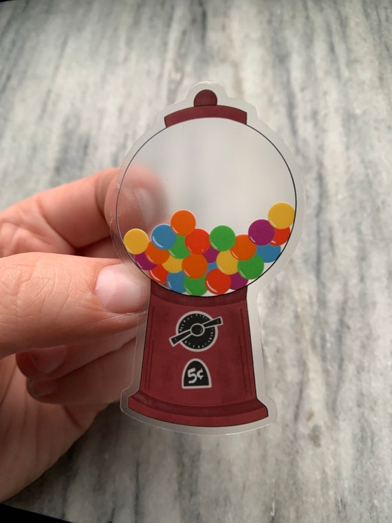 Gumball Machine Clear Sticker Laptop Sticker Notebook | Etsy