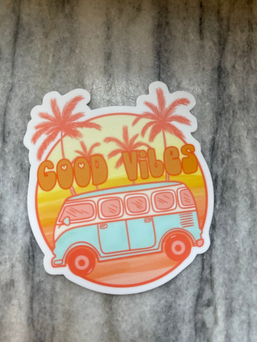 Good Vibes VW Bus Sticker Laptop Sticker Notebook Sticker Vinyl Sticker ...