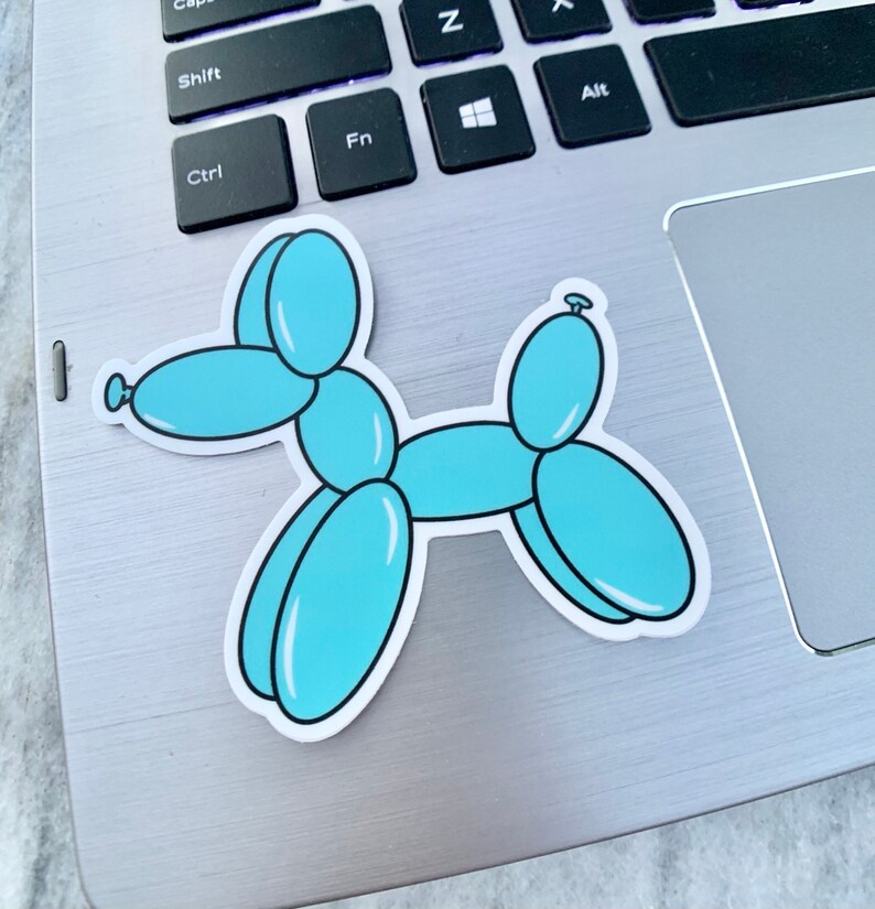 Blue Balloon Dog Sticker Laptop Sticker Notebook Sticker - Etsy