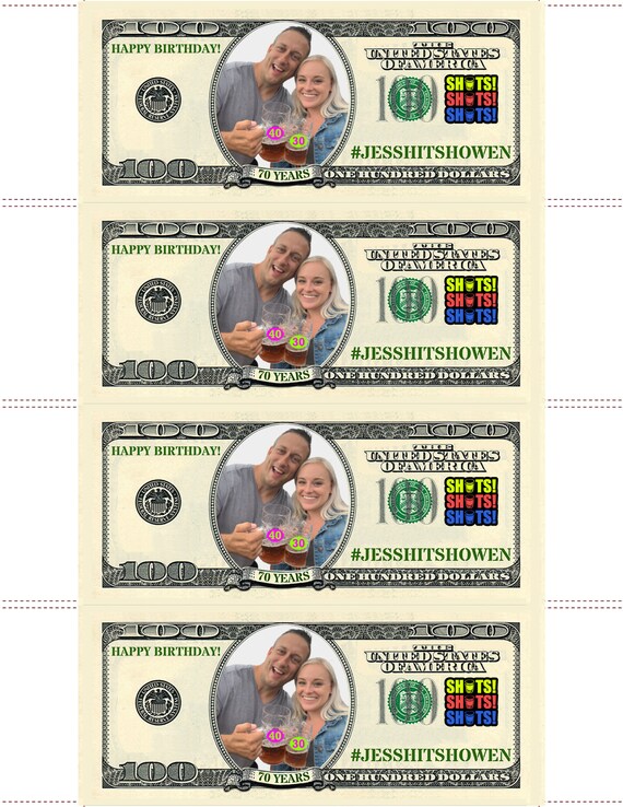 DELUXE Custom Cash Both Sides of Bill Customize ANYTHING | Etsy