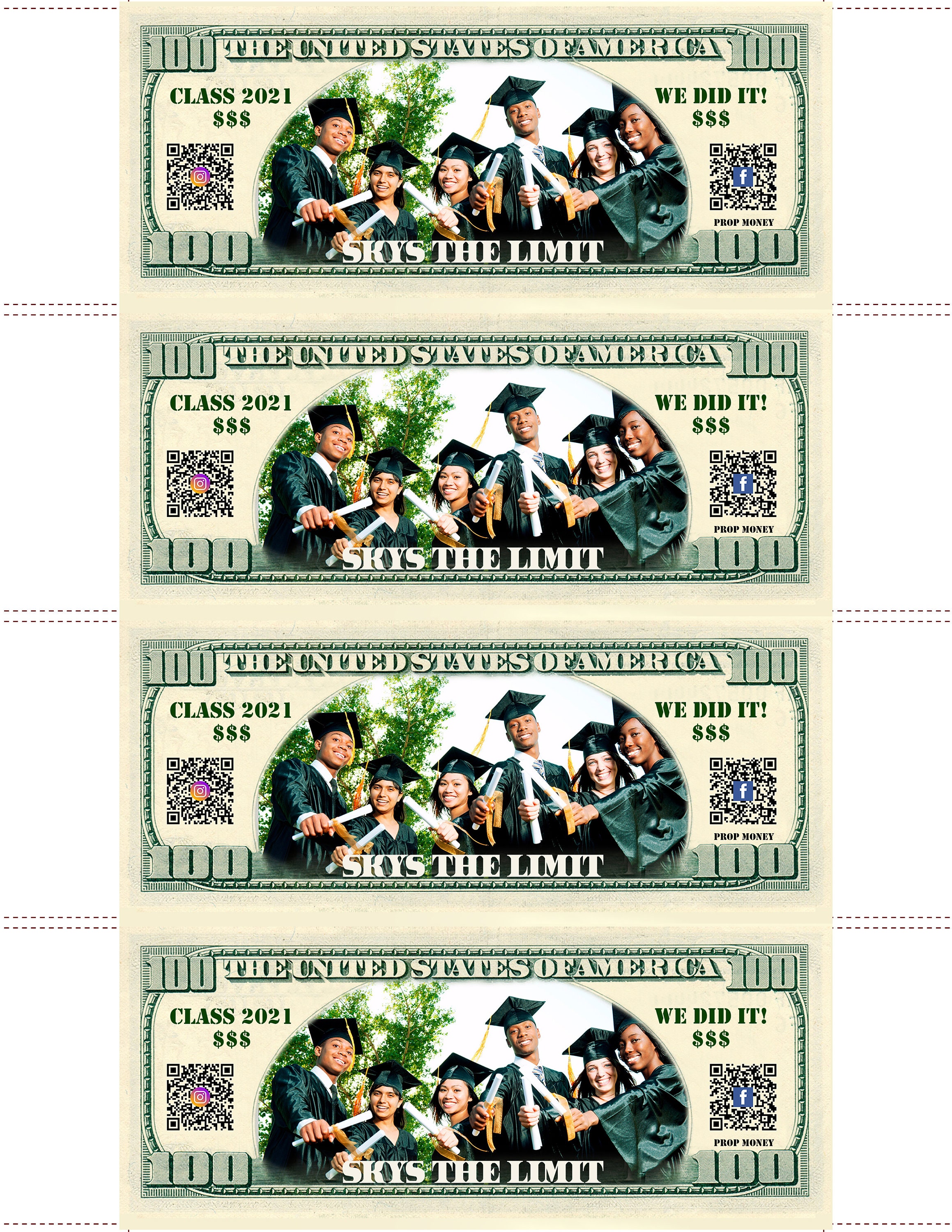 DELUXE Custom Cash Both Sides of Bill Customize ANYTHING | Etsy