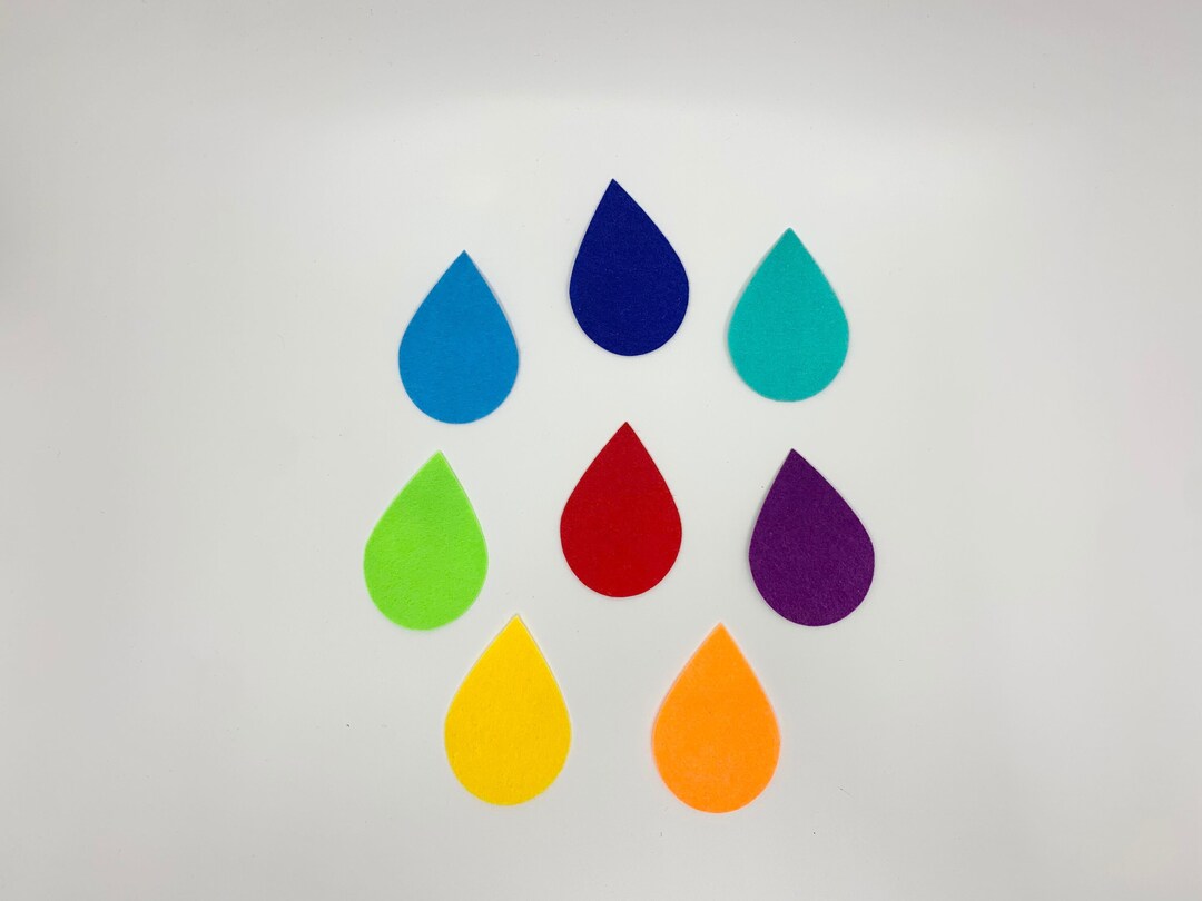 Felt Raindrop, Cut Outs, Pre Cut Shapes, Felt Shapes for Crafts - Etsy