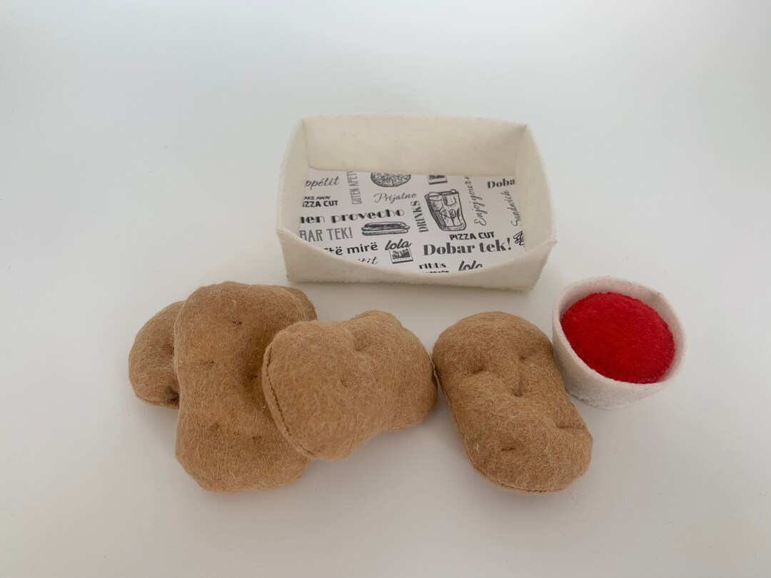 Felt Chicken Nuggets / Pretend Play Kitchen Set / Felt Food - Etsy