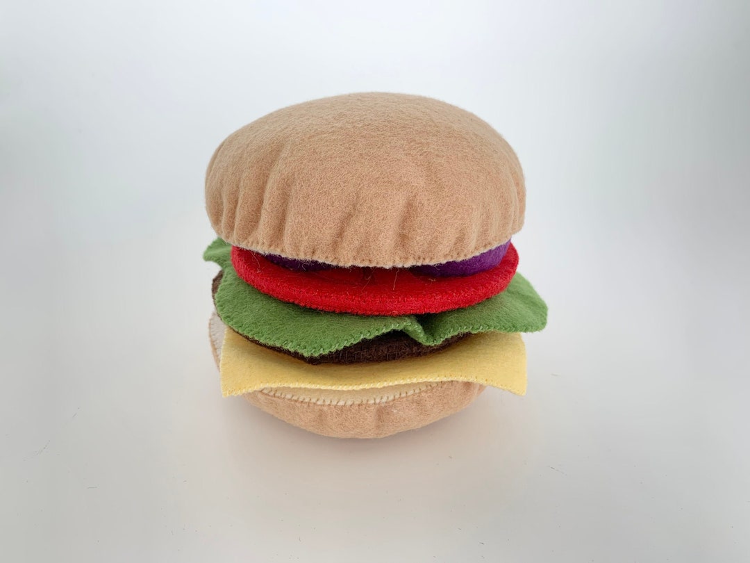 Felt Hamburger / Cheeseburger / Pretend Play Set / Felt Food - Etsy