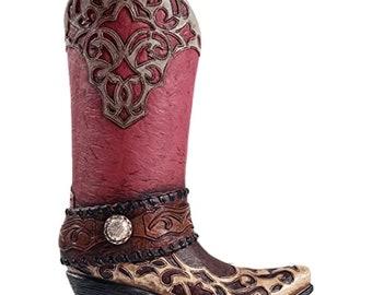 Resin Cowboy Boot Vase - Etsy