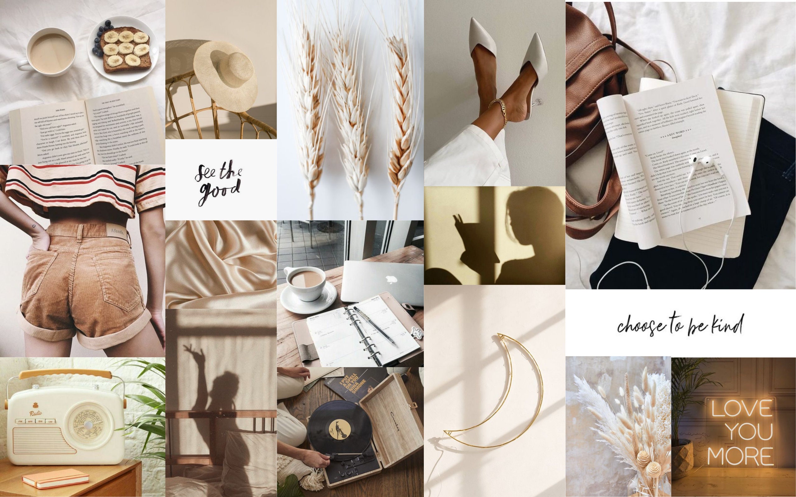 Desktop Wallpaper / Neutrals / Collage (3) - Etsy