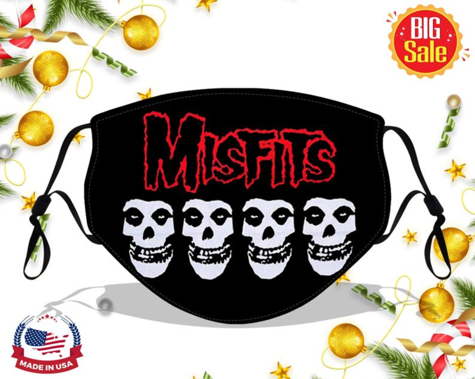 Misfits Logo Face MaskMisfits Rock Band Face Mask Misfits Face | Etsy