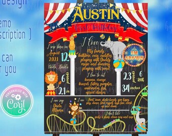 Carnival Birthday Board - Etsy