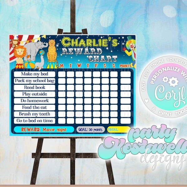 Lion Chore Chart - Etsy