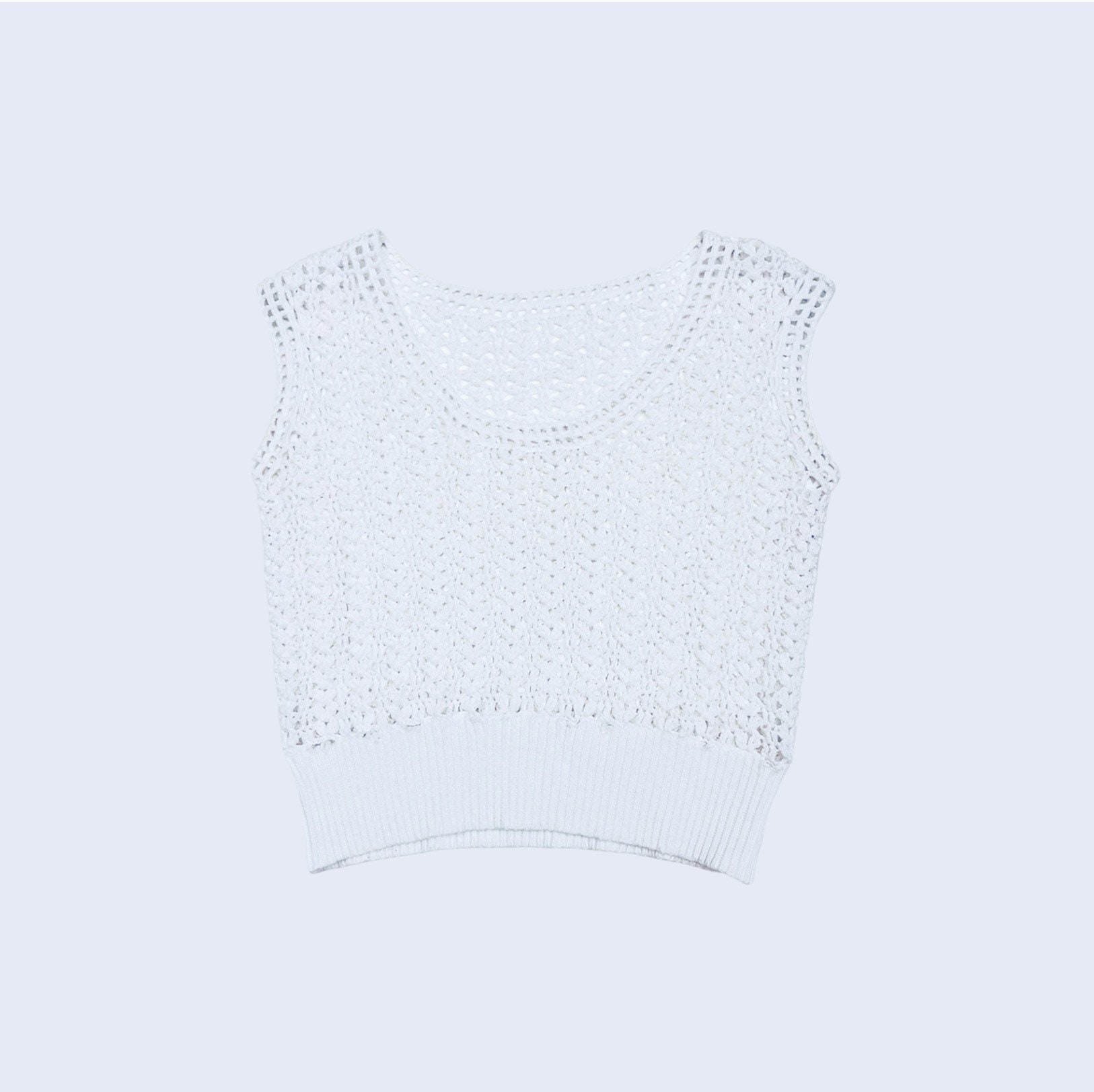 Womens Crocheted White Top Vintage White Knitted Top Femme Crocheted ...