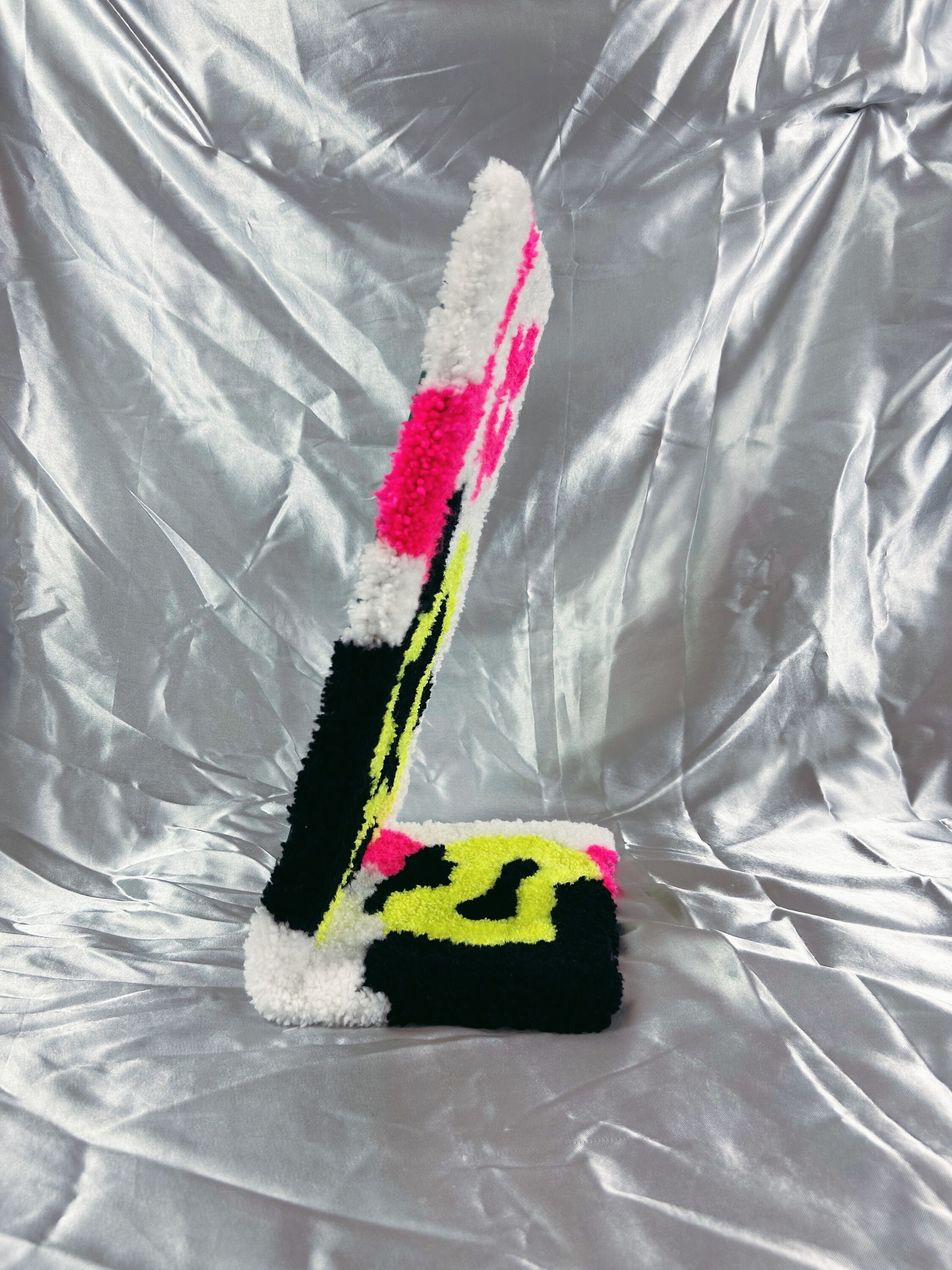 Wavy Tufted Mirror | Colorful Punch Needle Mirror | Handmade Upcycled ...