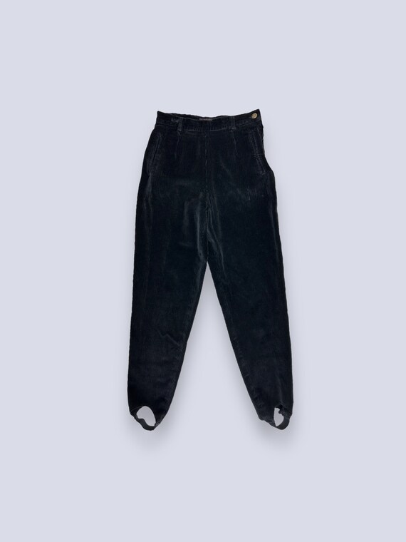 90s Vintage Women's Cord Stirrup Pants | 80s Foot Strap 90s Vintage Women's Cord Stirrup Pants | 80s Foot Strap