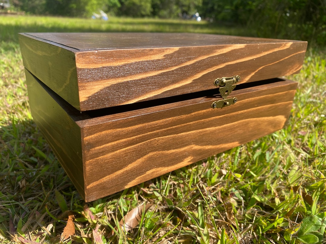 Dark Stained Box - Etsy