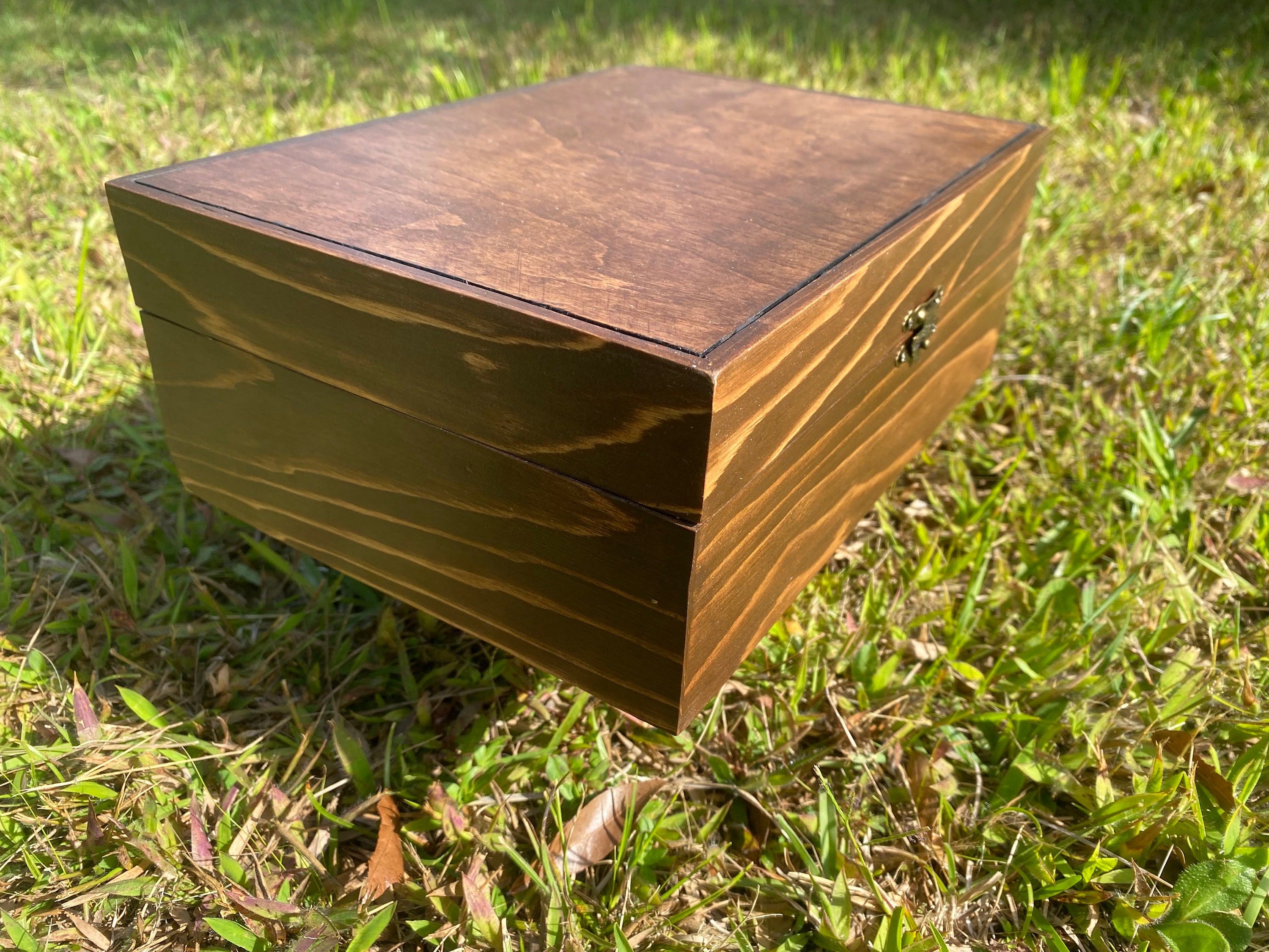 Dark Stained Box - Etsy