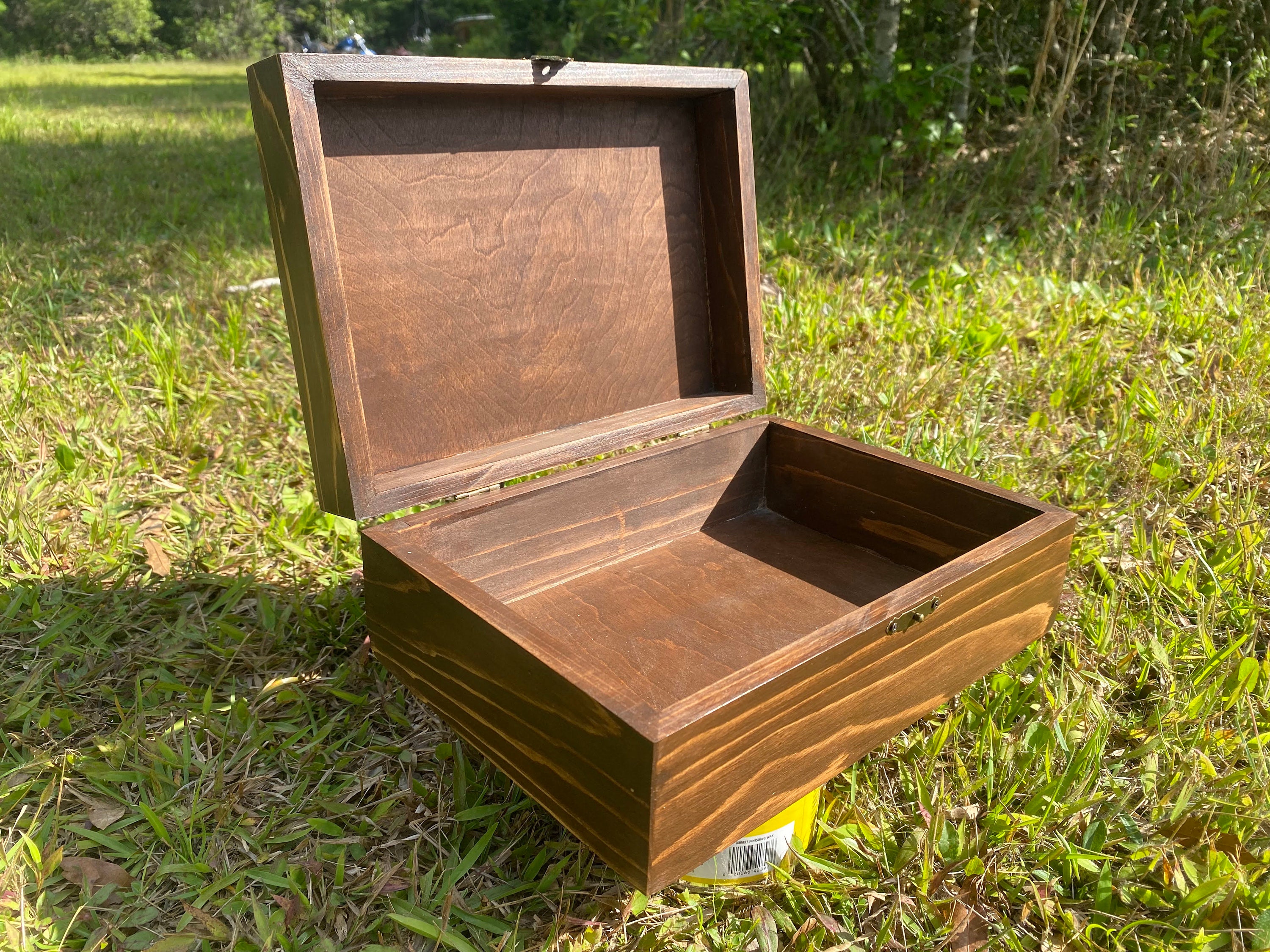 Dark Stained Box - Etsy