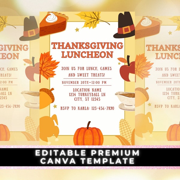 Thanksgiving Luncheon Flyer - Etsy