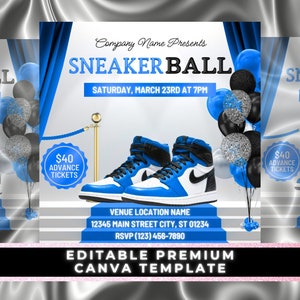 Sneaker Ball Flyer, Sneaker Ball Invitation, Sneaker Gala, Event Flyer ...