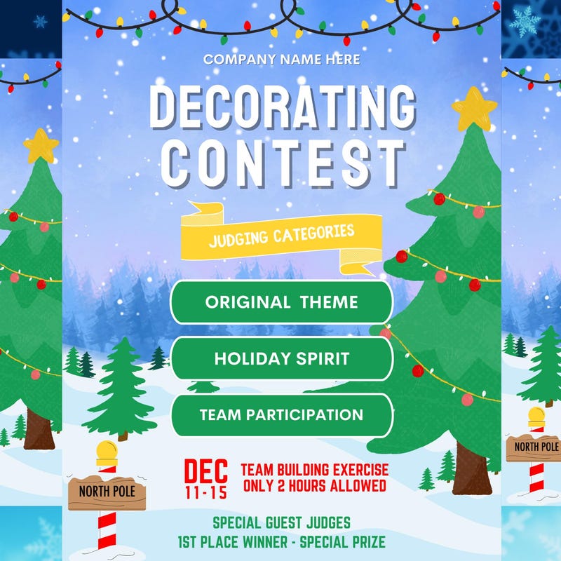 Door Decorating Contest Flyer - Etsy