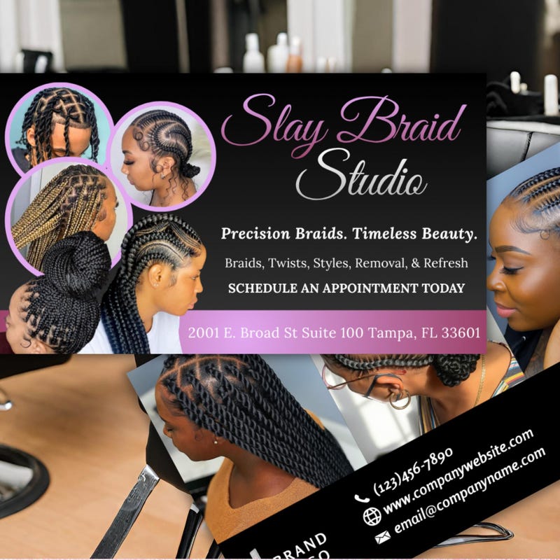 African Hair Business Cards - Etsy