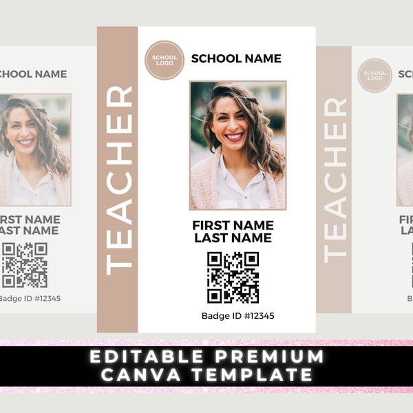 Canva Template Id Card - Etsy