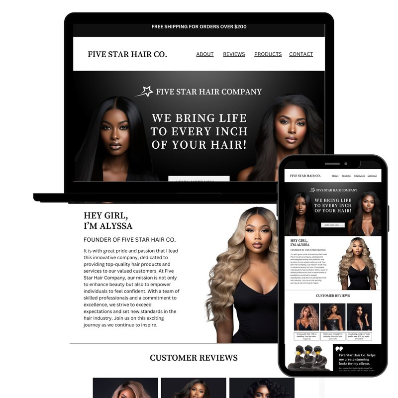 Hair Website - Etsy