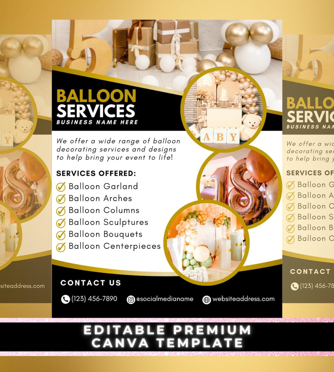 Balloon Artist, Balloon Decorations Flyer, Balloon Designs, Decoration ...