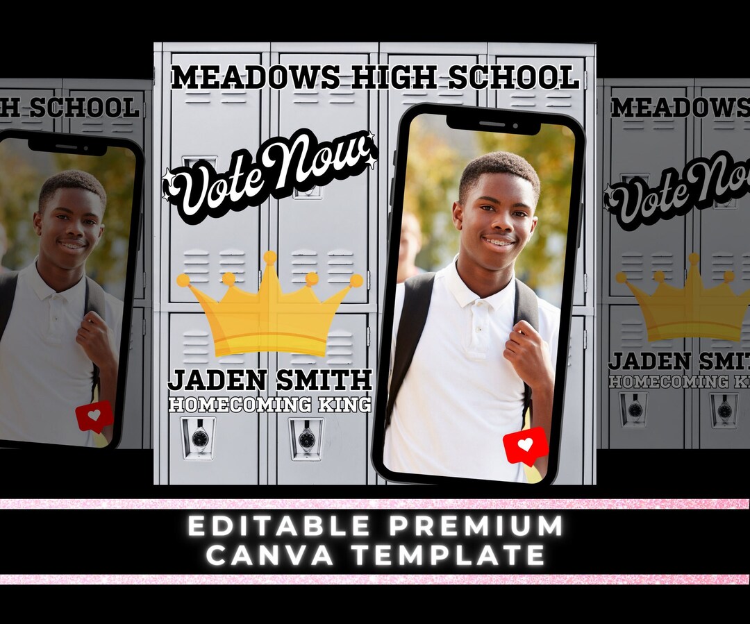 Homecoming King Flyer, Homecoming Flyer, Canva Template, Campaign Flyer ...