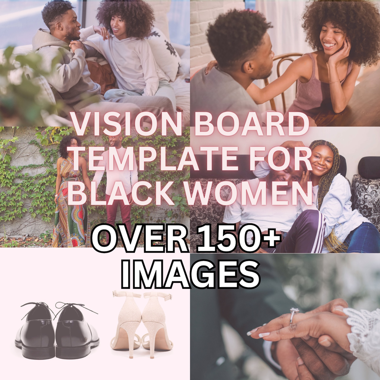Vision Board for Black Women, Vision Board 2024, Vision Board Template ...