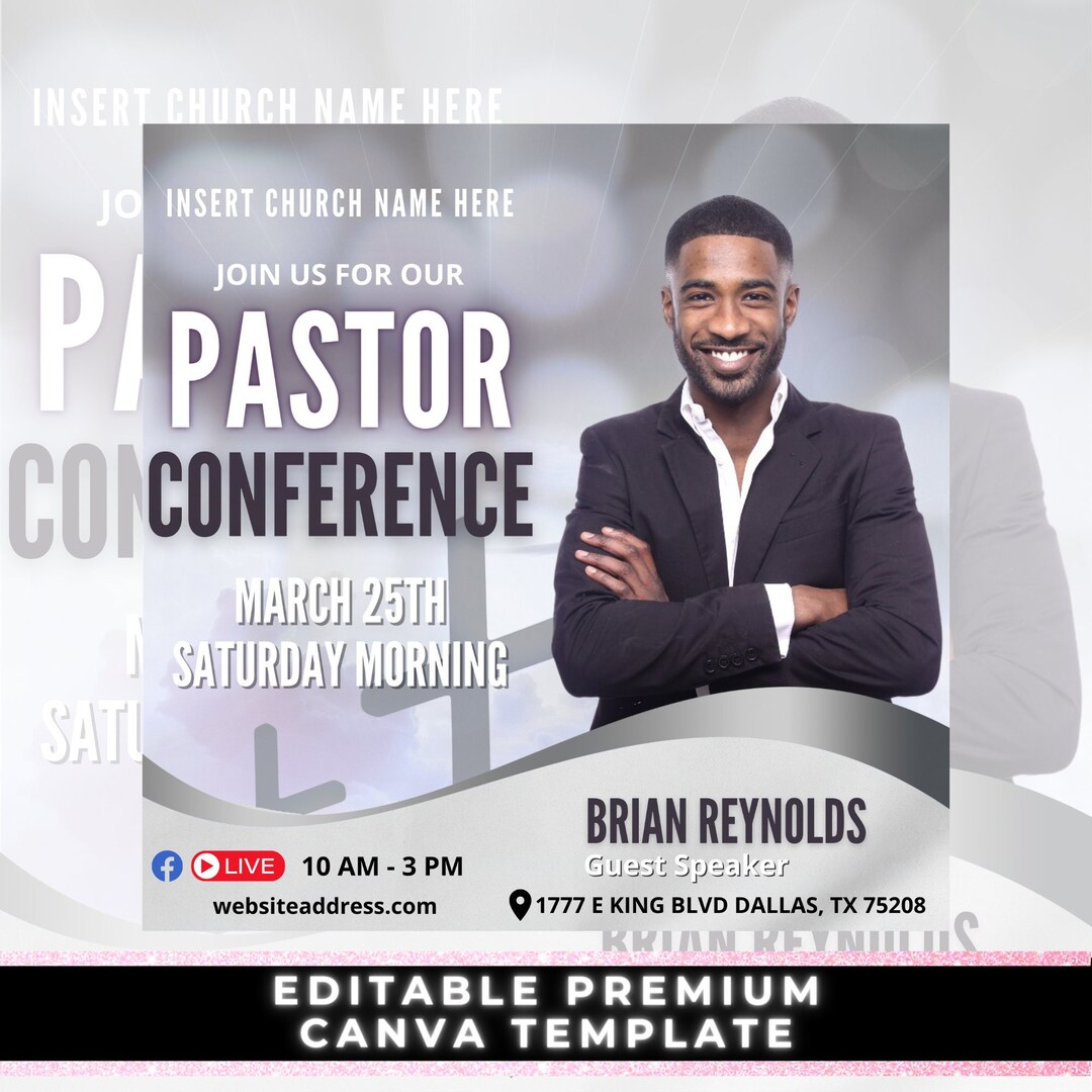 Pastor Conference, Church Flyer, Church Service Flyer, Premade Church ...