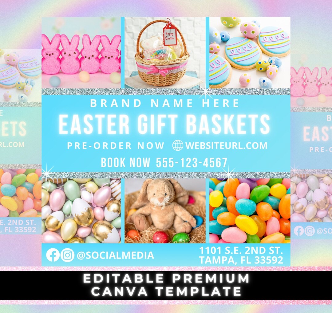 Easter Basket Flyers, Easter Flyer, Easter Bake Sale, Easter Gift ...