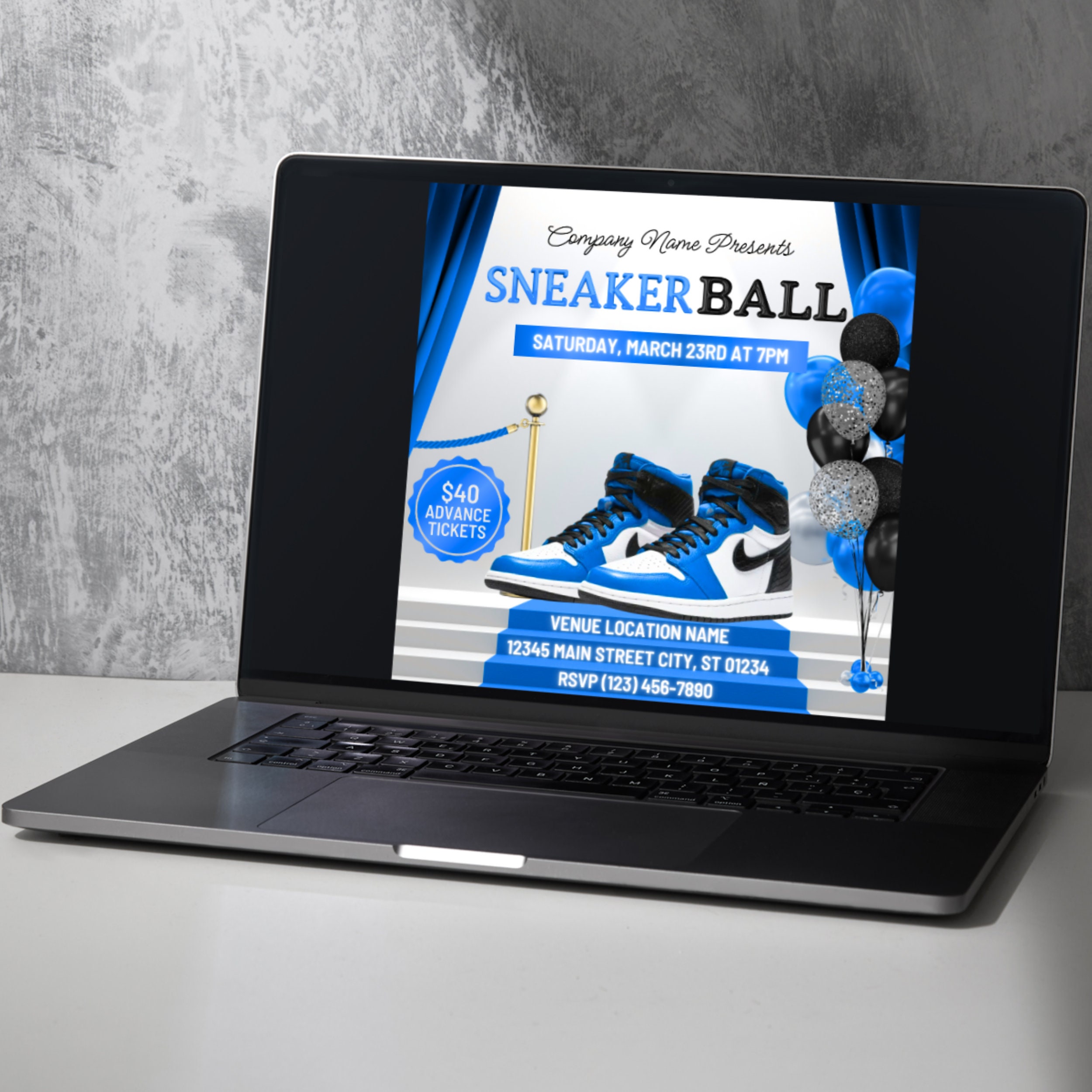 Sneaker Ball Flyer, Sneaker Ball Invitation, Sneaker Gala, Event Flyer ...