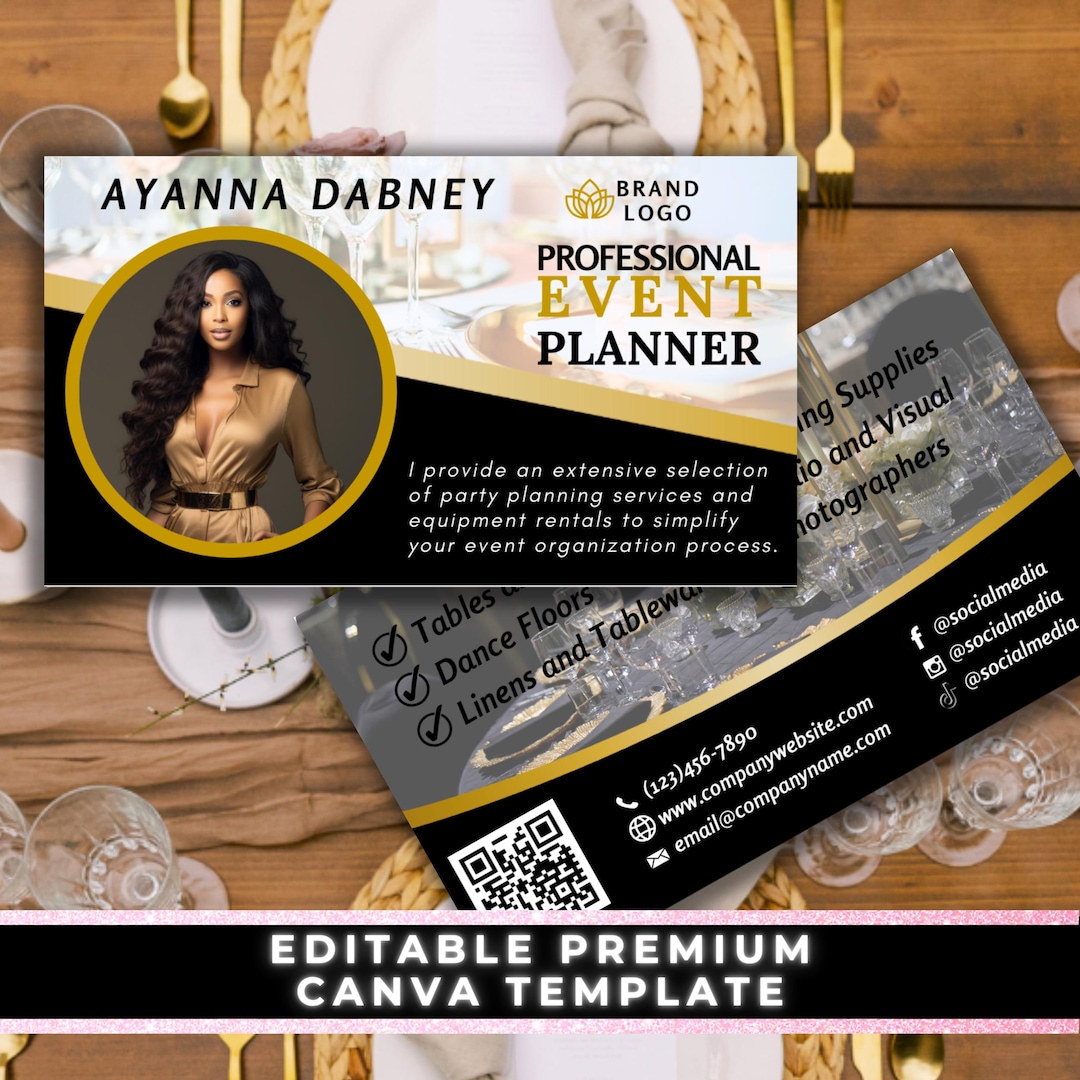 Event Planner Business Card, Party Planning, Event Planning Business ...