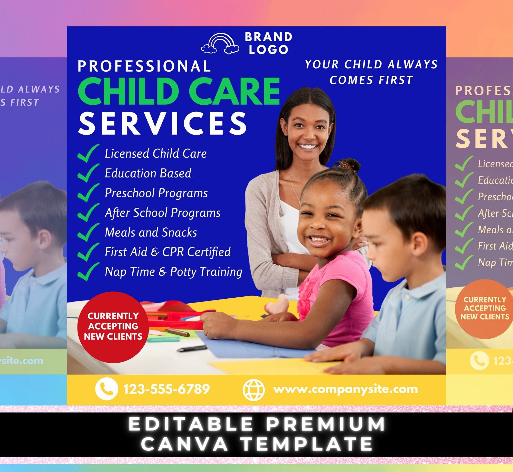 Flyer Daycare, Daycare Flyer, Child Care Flyer, Child Care Provider ...