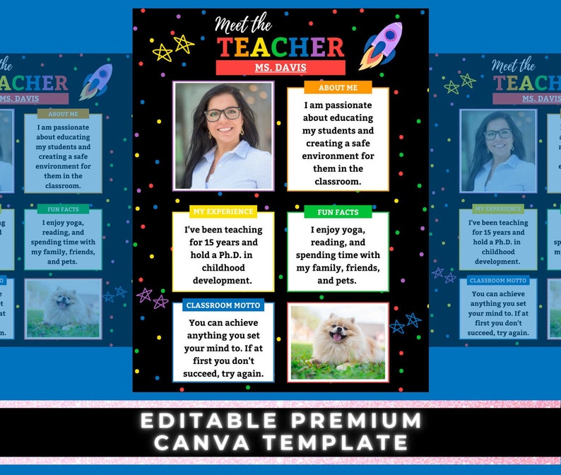 Meet the Teacher Template, Back to School Season, Meet the Teacher ...