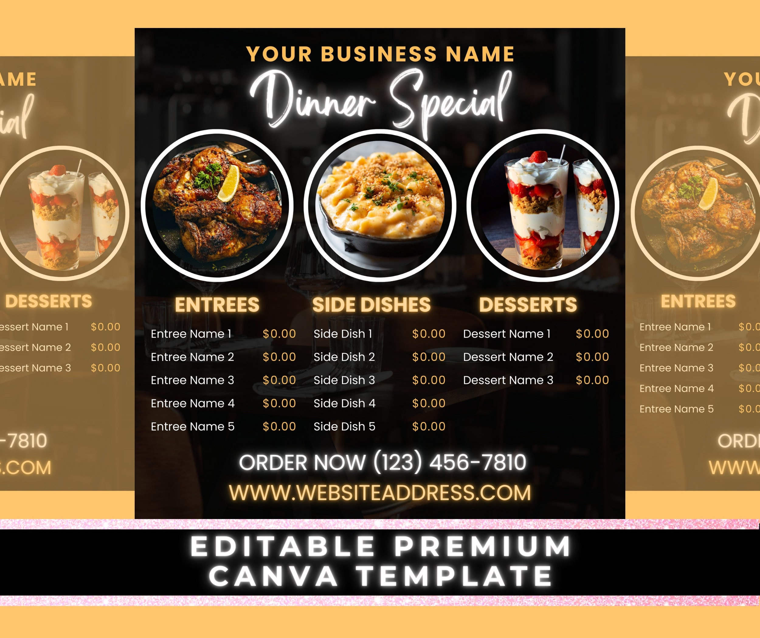 Dinner Sale Flyer, Dinner Special, Dinner Menu, Flyer for Restaurant ...