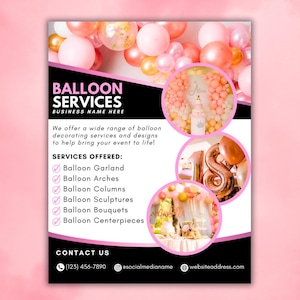 Balloon Artist, Balloon Decorations Flyer, Balloon Designs, Decoration ...