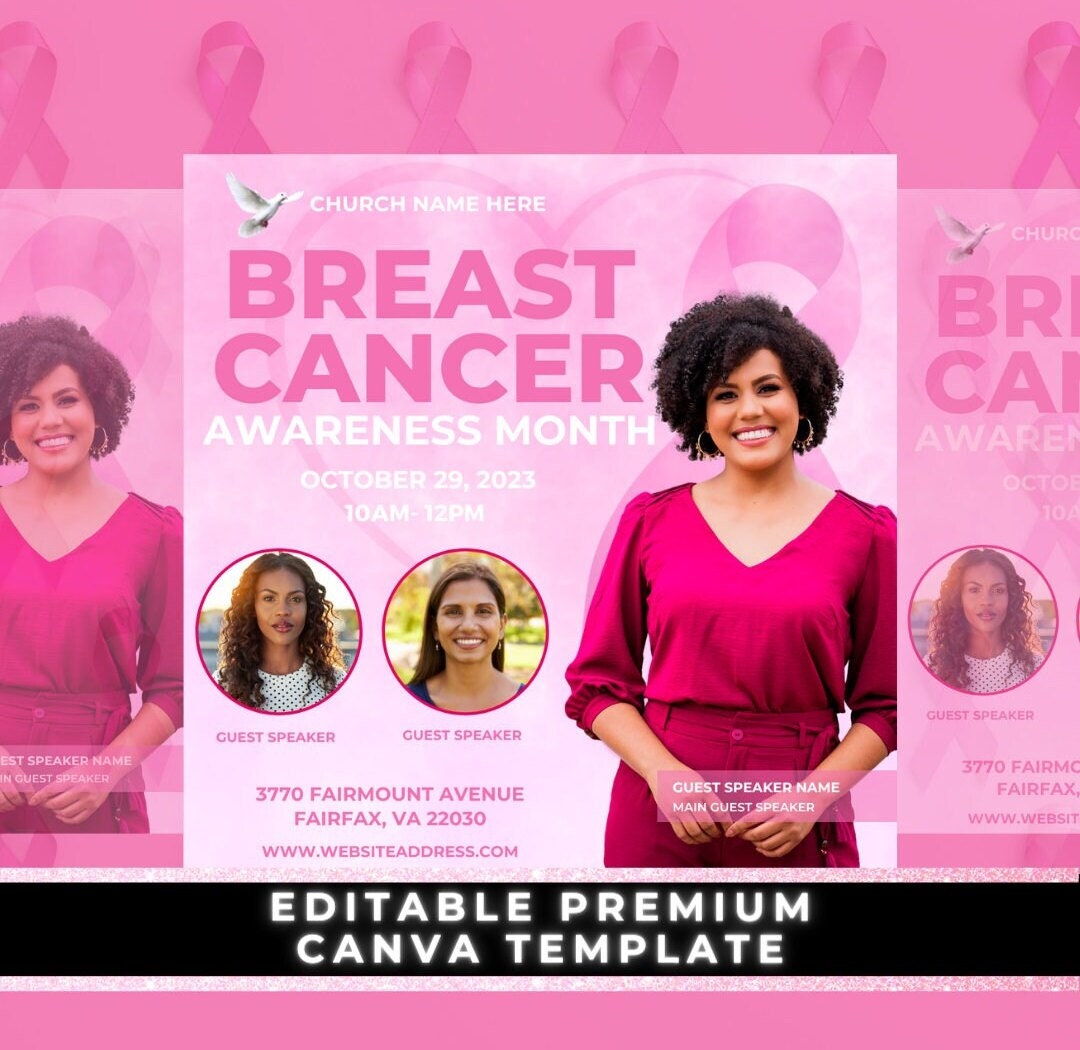 Breast Cancer Awareness Flyer, Breast Cancer Flyer, Pinktober Flyer ...