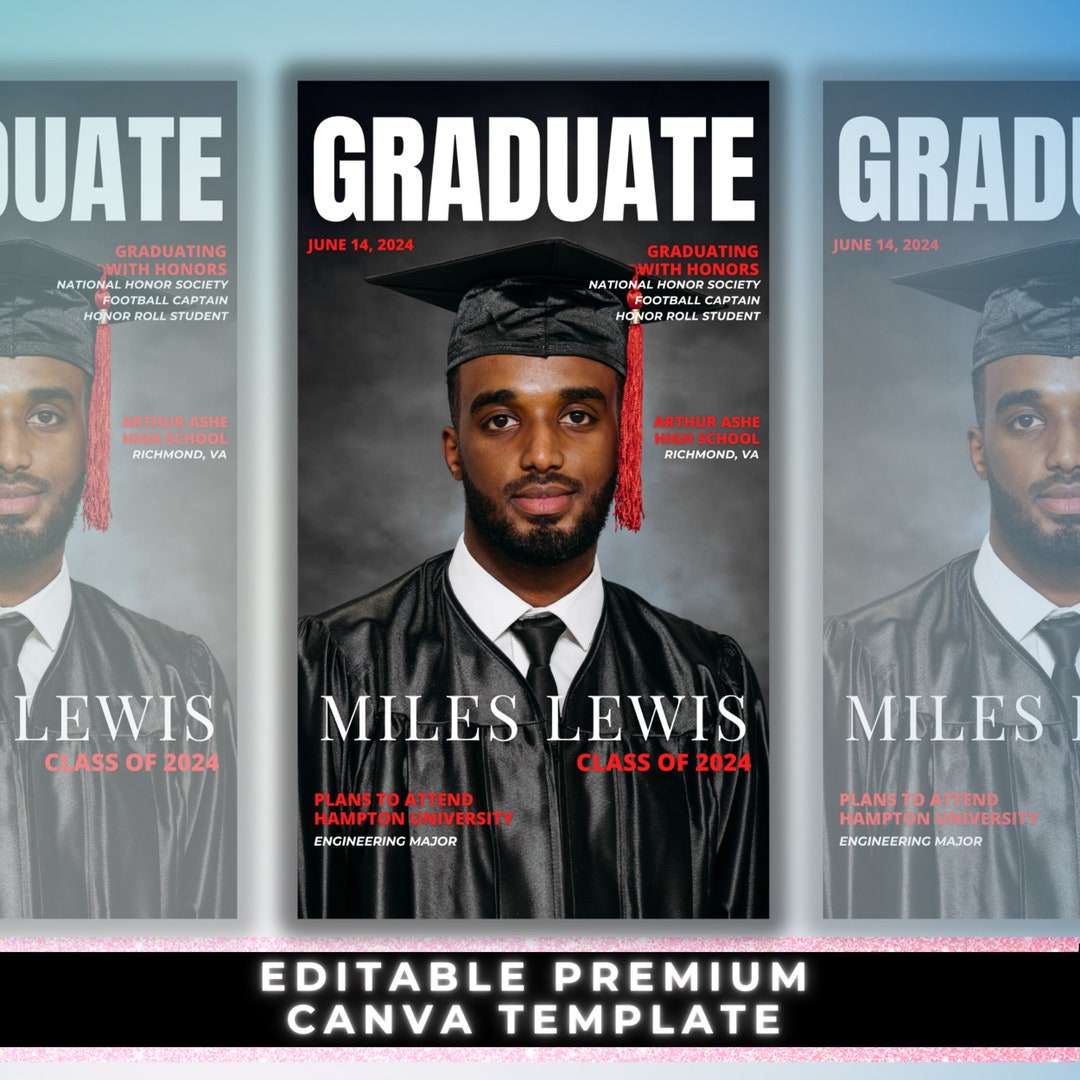 Graduation Magazine Template, Graduation Magazine Cover, Graduation ...