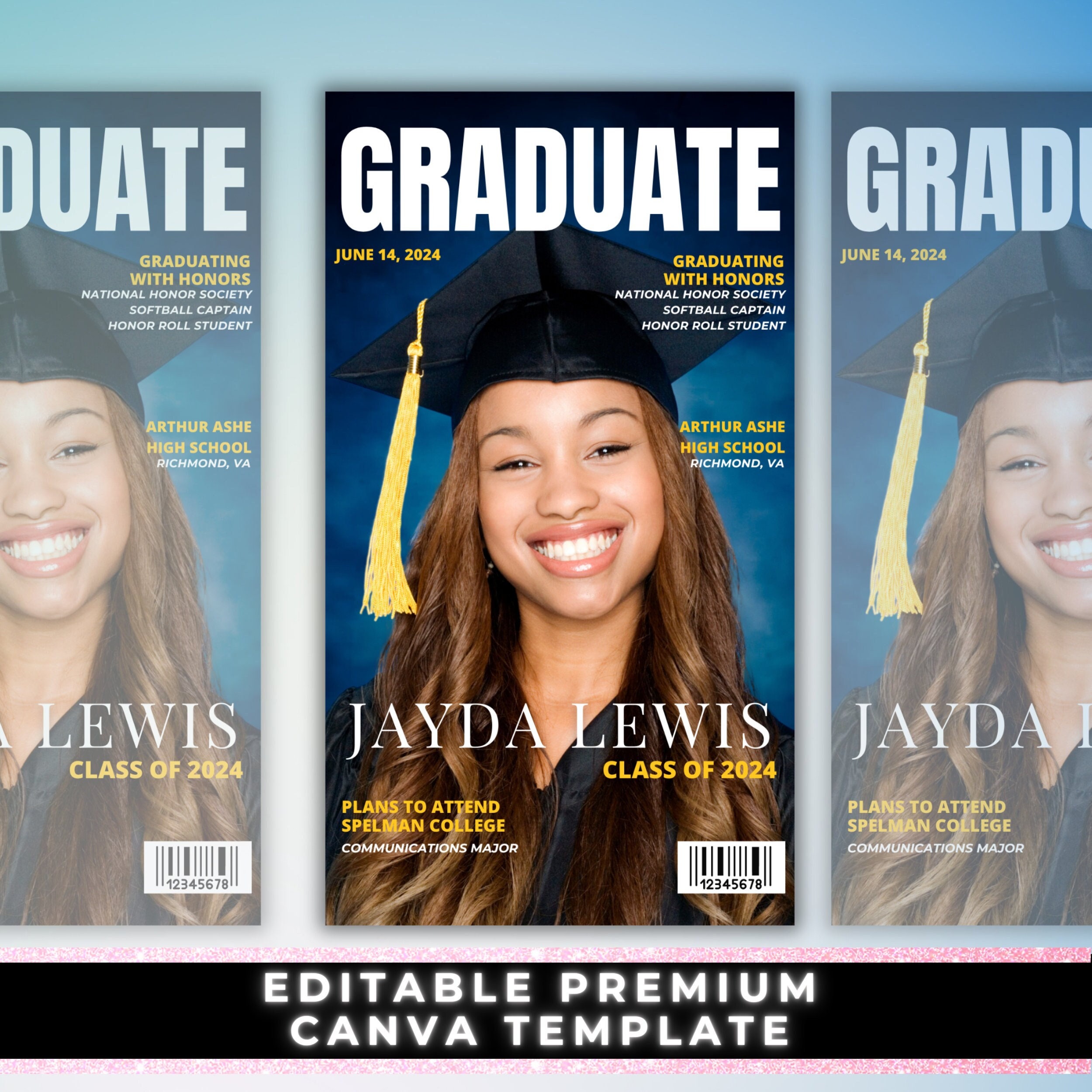 Graduation Magazine Template, Graduation Magazine Cover, Graduation ...