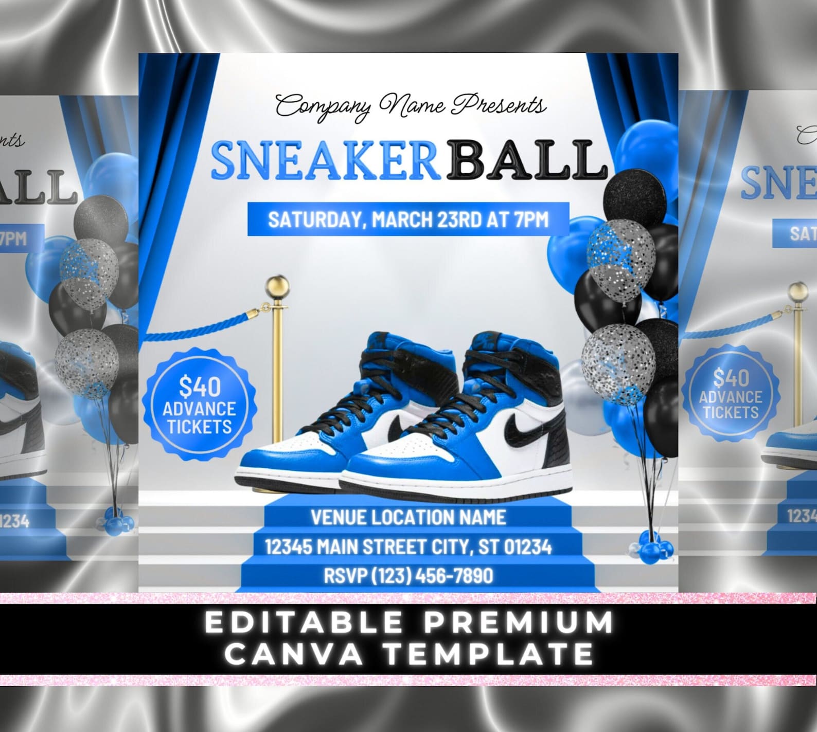 Sneaker Ball Flyer, Sneaker Ball Invitation, Sneaker Gala, Event Flyer ...